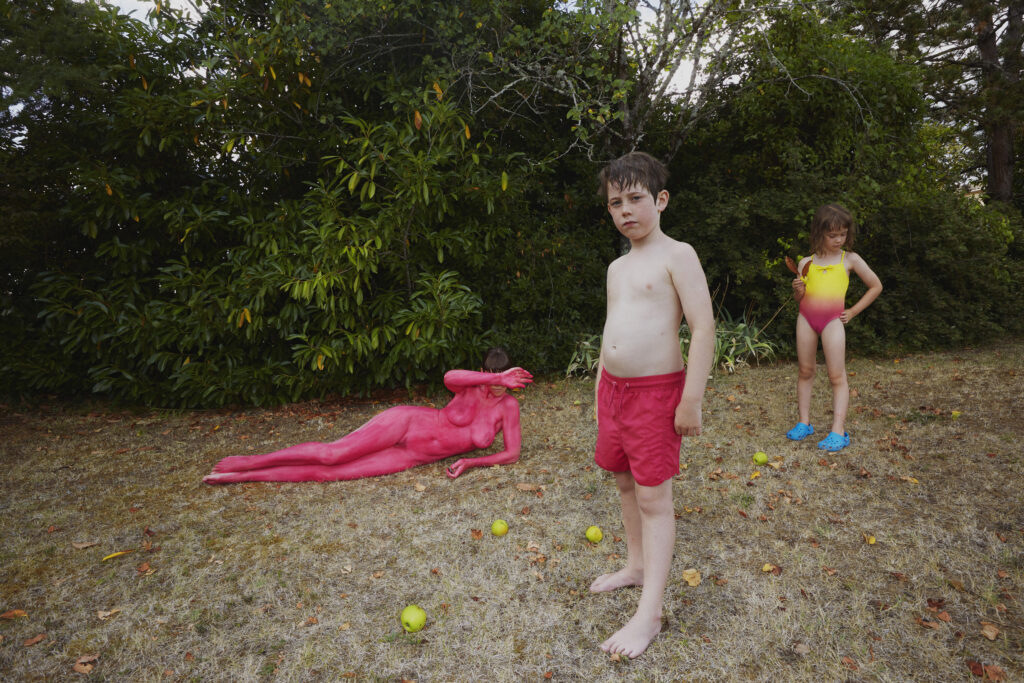 Self Portrait with George and Olive, France - Messums: Org