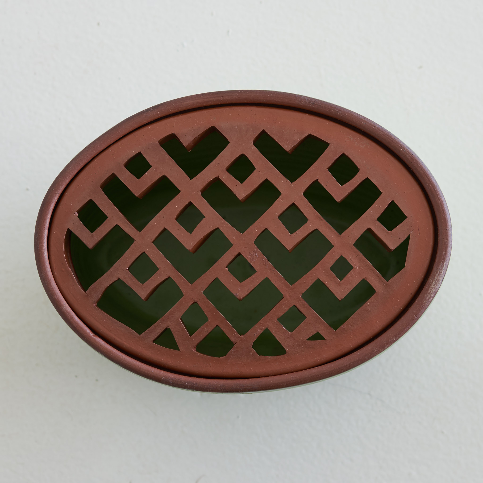 Solid Green Flower Brick - Messums: Org