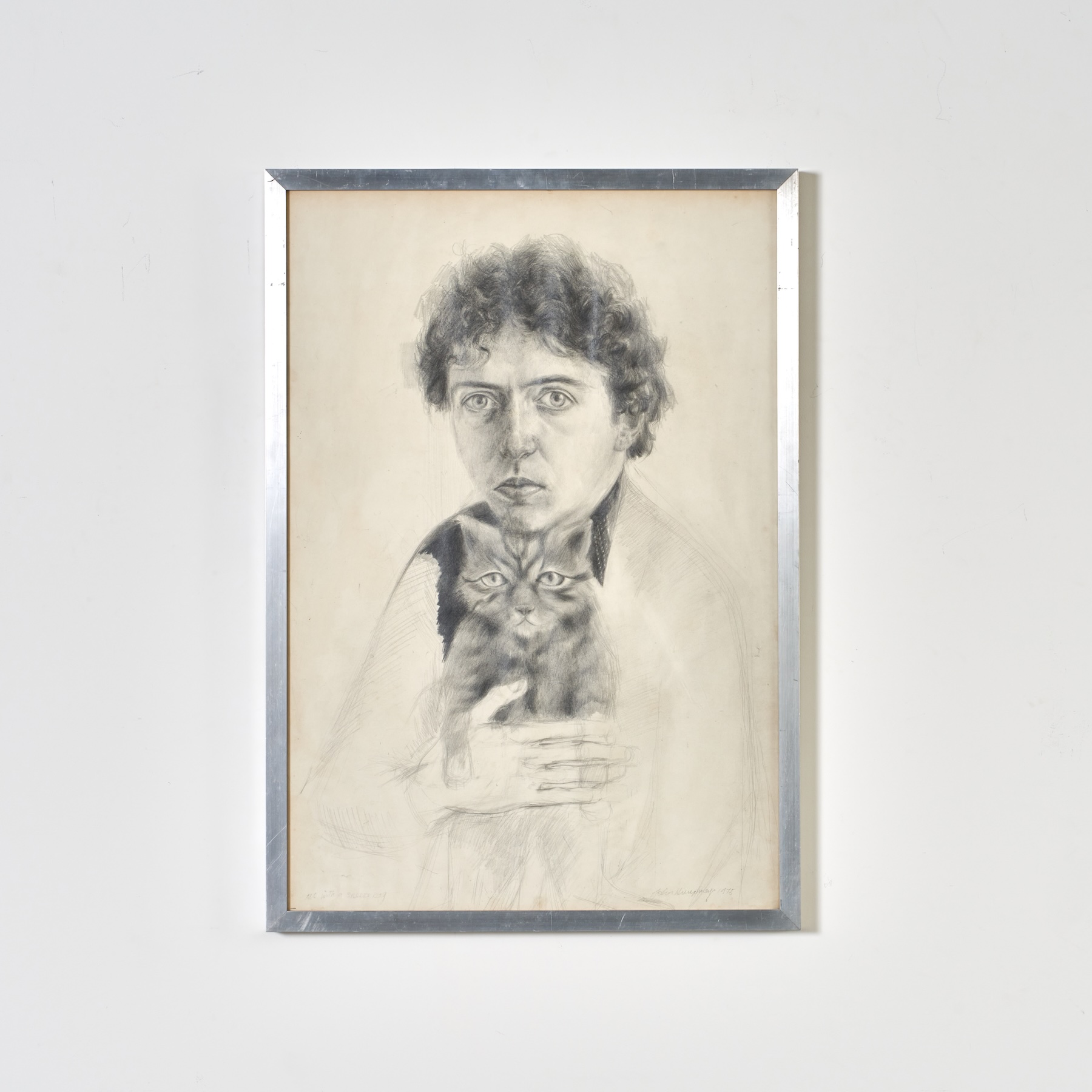 John Humphreys - Self-Portrait with Cat - Messums: Org